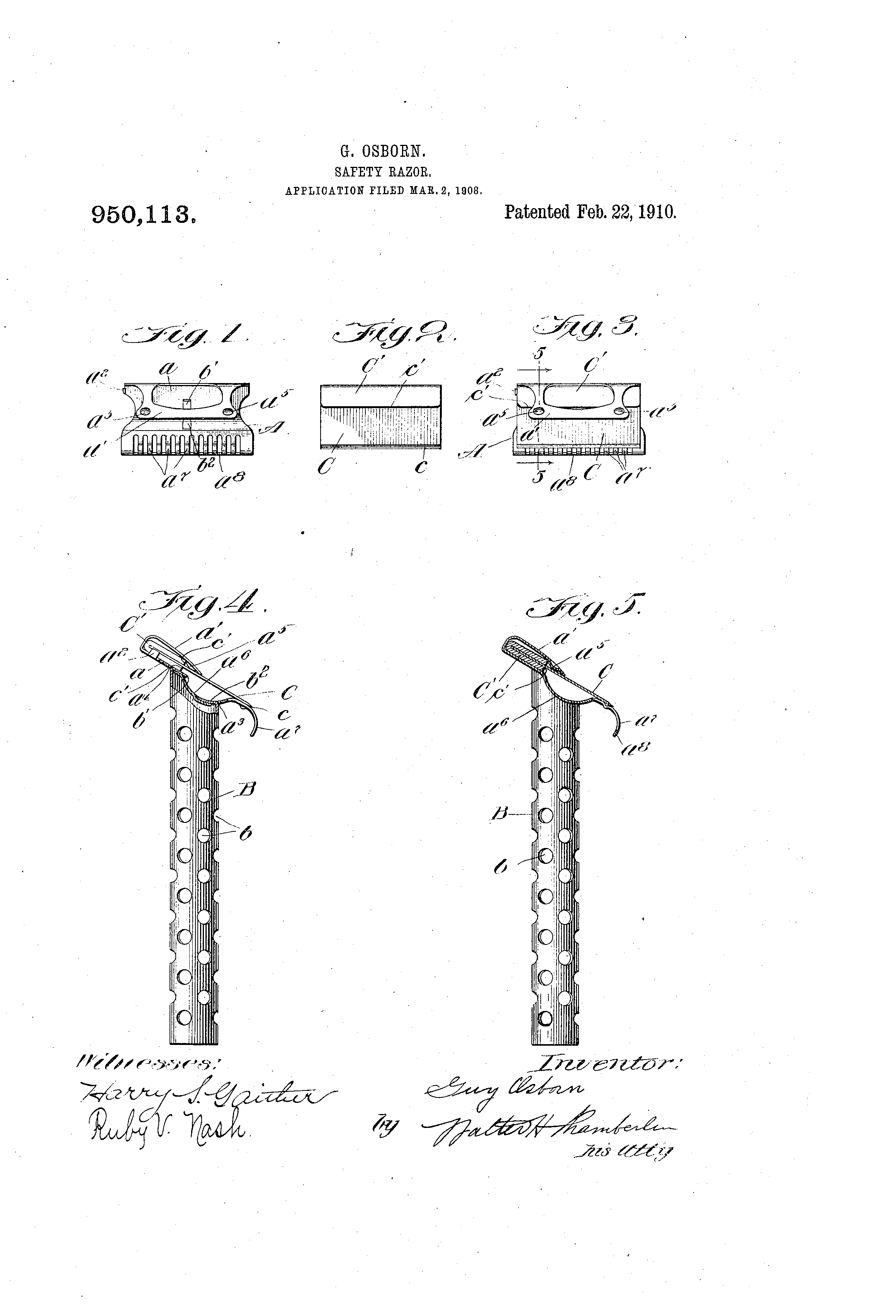 Guy Osborn's Shrp-Shavr patent - Wegian WetshavingWegian Wetshaving