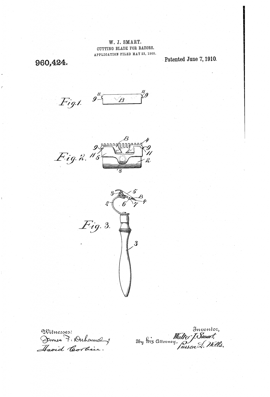 Walter J Smart and the spring loaded safety razor - Wegian ...