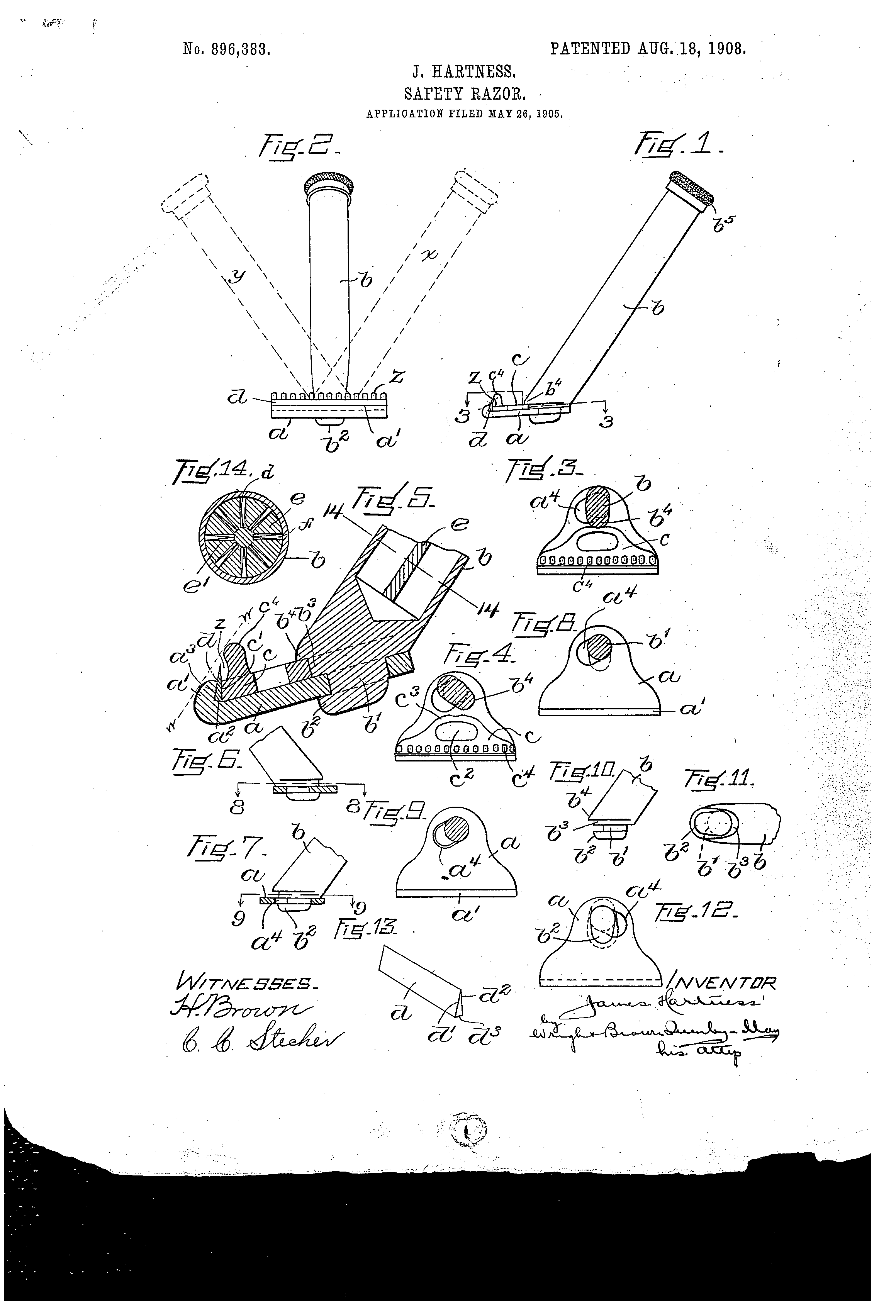 The safety razor of James Hartness - Wegian WetshavingWegian Wetshaving